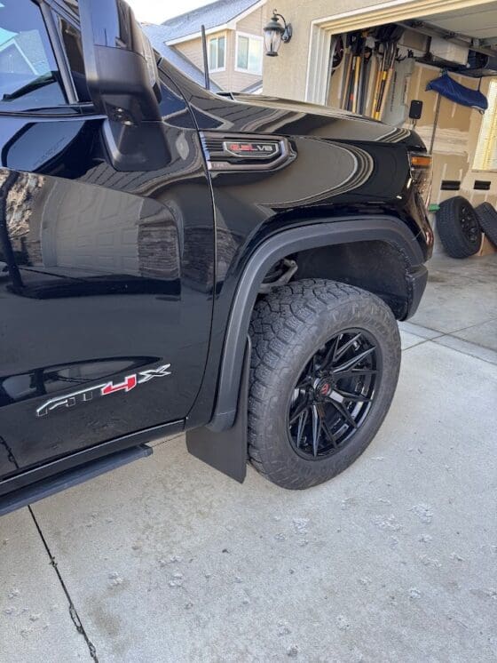 Duraflap GMC 1500 AT4X Front 2023-Current BlackLine Custom Mud Flaps ...